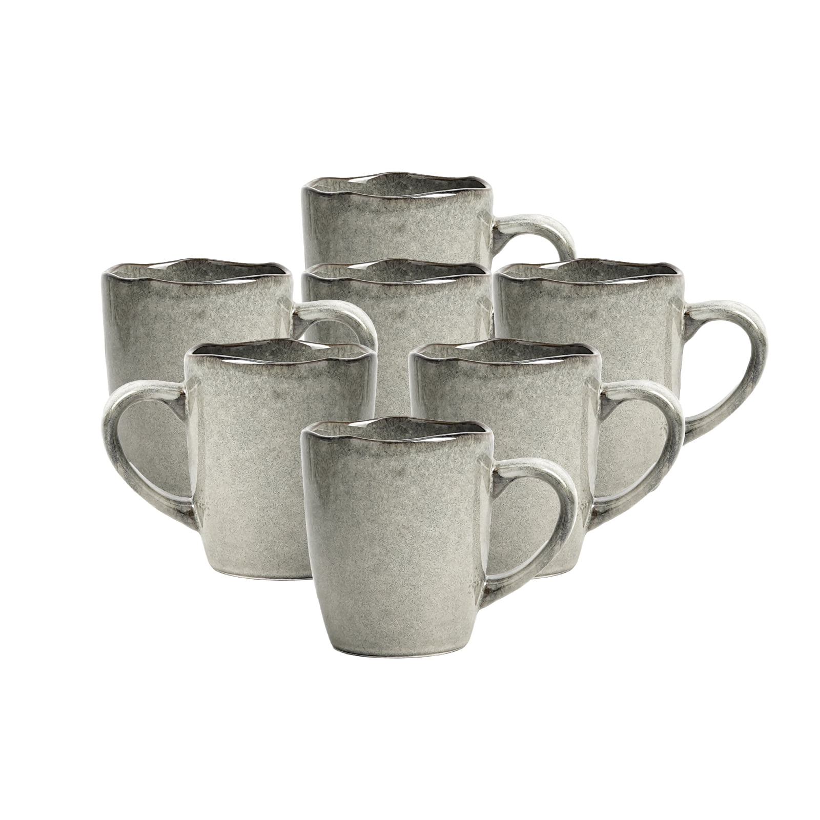 6-Piece 12oz Mug, Organic Shape Highland Coffee Mug, Microwave and ...