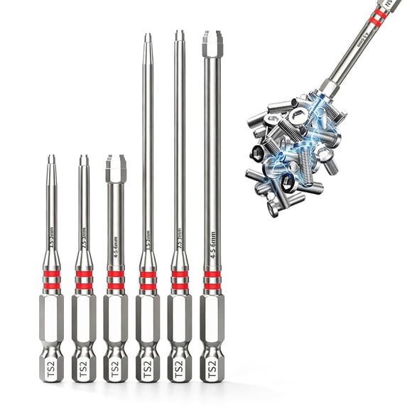 6-Piece All-in-One Pagoda Hex Screwdriver Bit Set, 1.5–6mm Heavy Duty ...