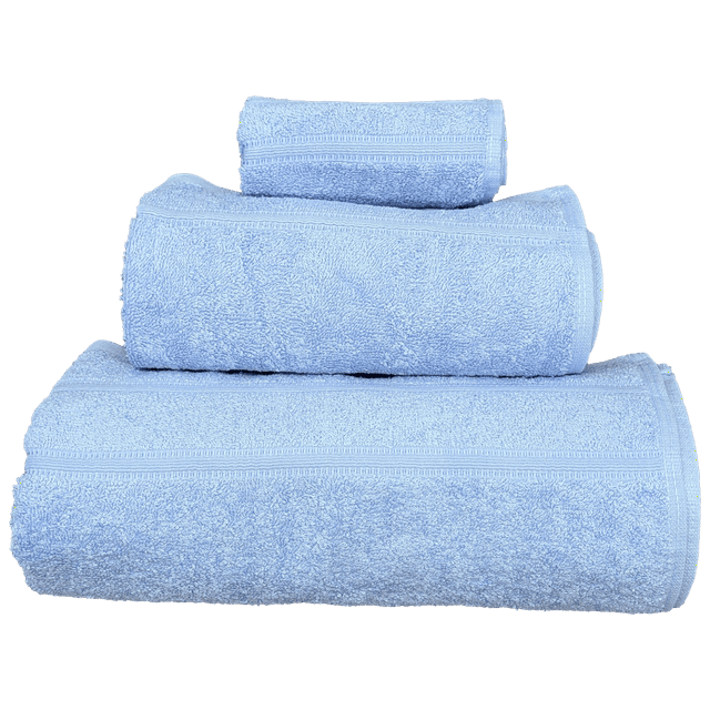 6 Piece Atlas Bath Towel Set Blue | 100% Cotton | 2 Bath, 2 Hand, 2 ...