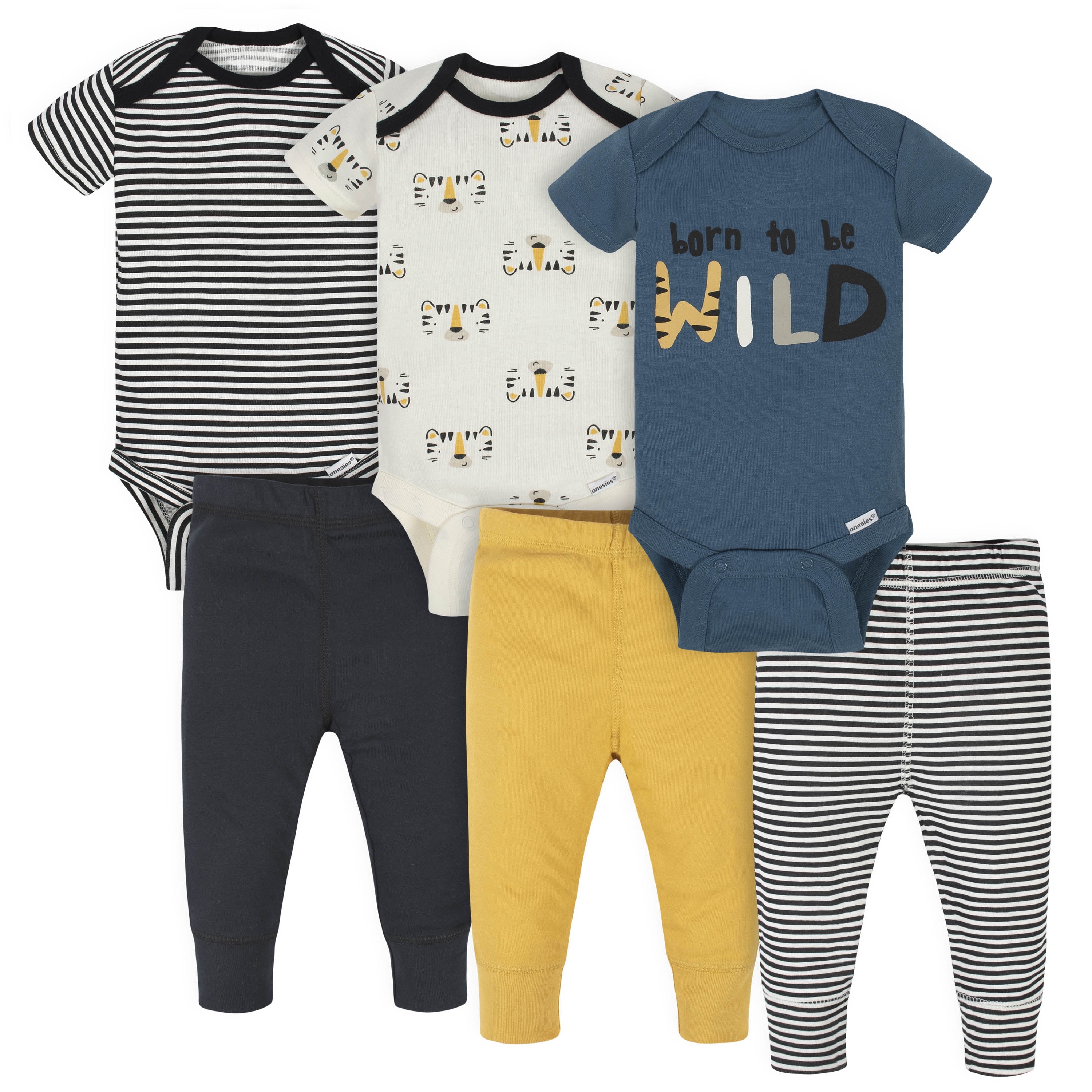 Onesies Brand Baby Boys Bodysuits & Pants Set, 6-Piece Outfit Set ...