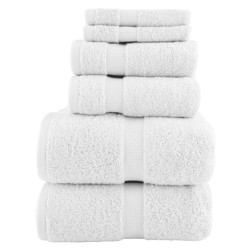 6 Piece Bath Towel Set 550 GSM, 100% Combed Cotton Bath Sheet, Hand ...