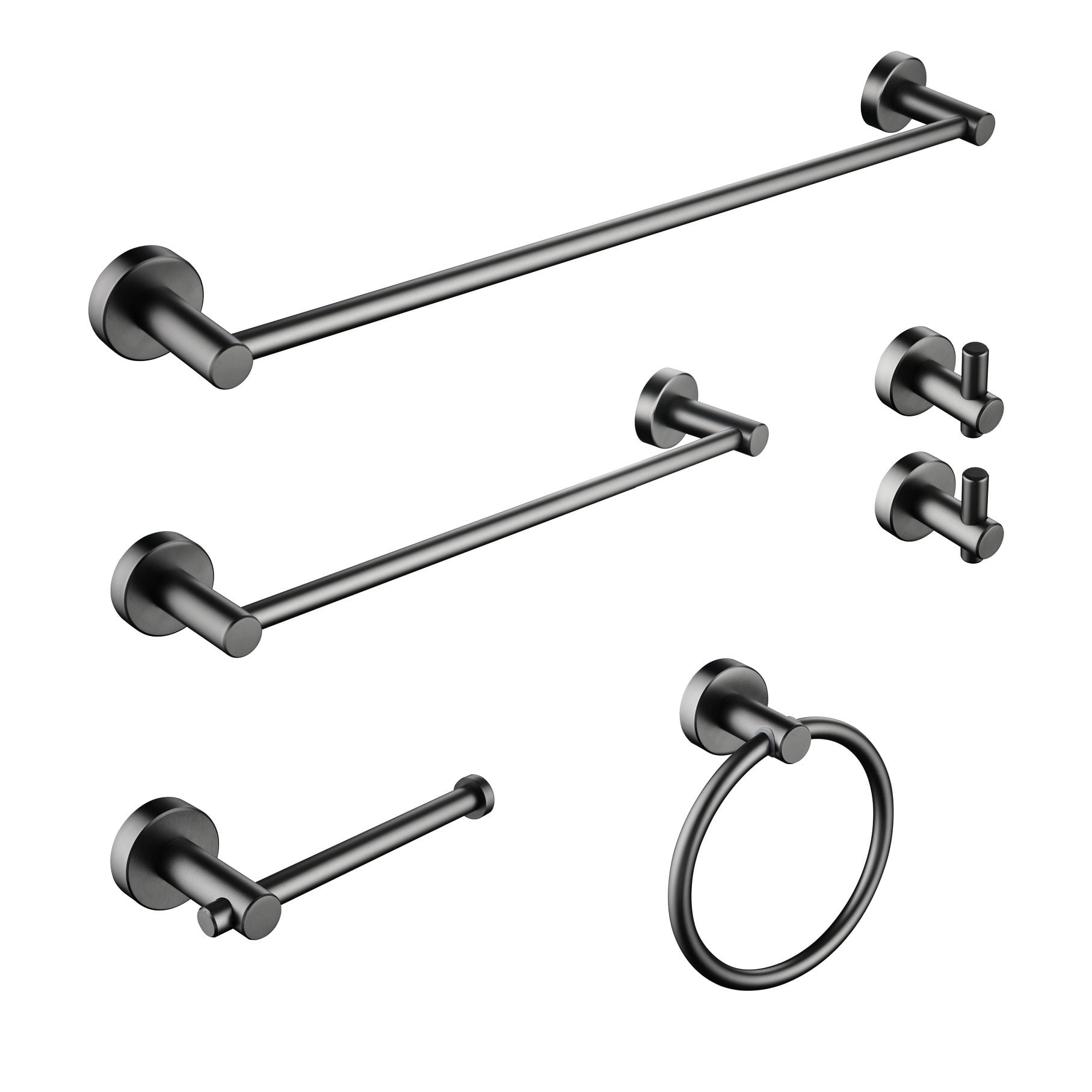 6 Piece Bathroom Towel Rack Wall-Mounted Set | Ideal for Multiple Home ...