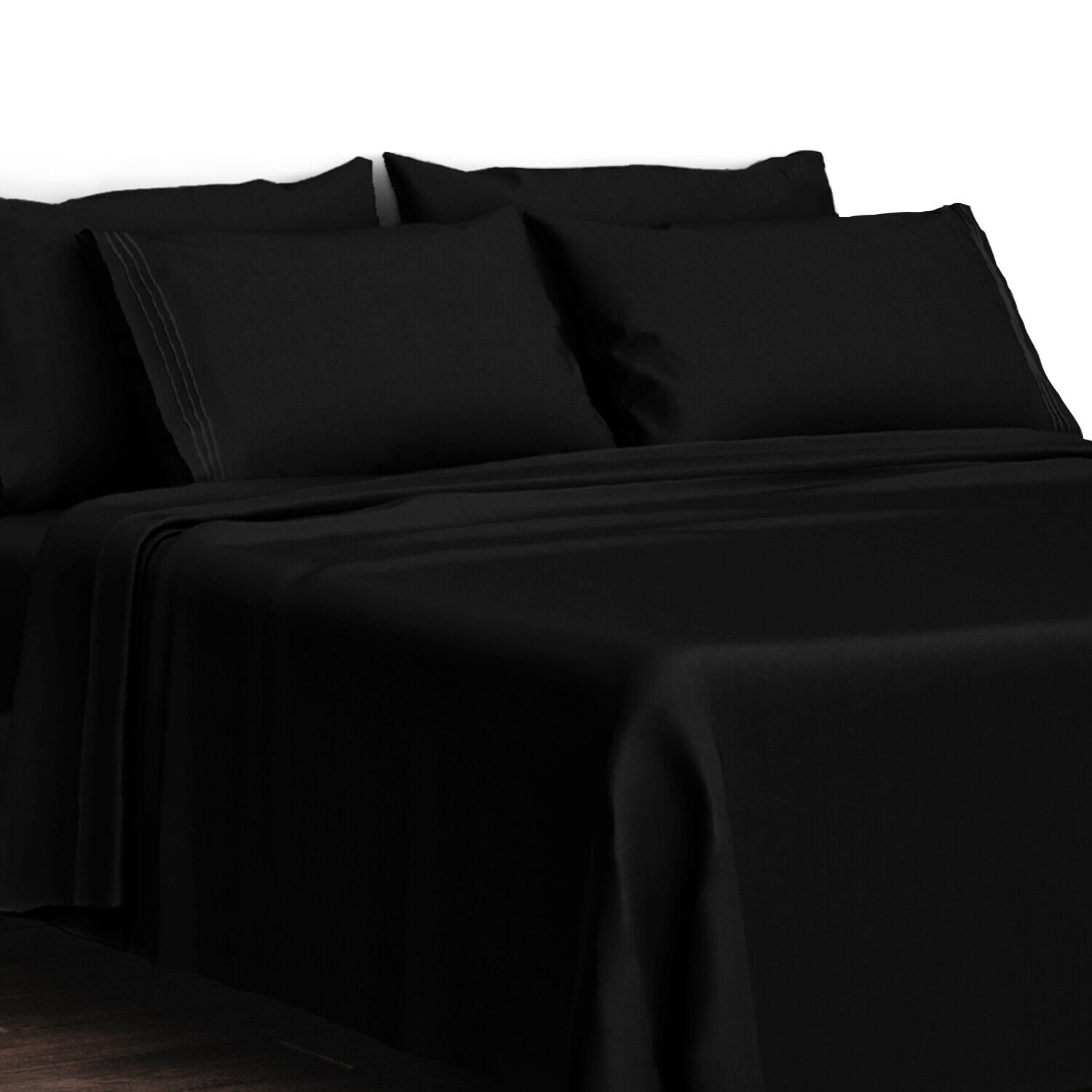 6 Piece Bed Sheet Set 1800 Series Microfiber Comfort Deep Pocket Hotel ...