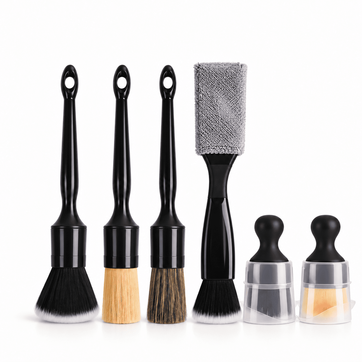 6-Piece Car Detailing Brush Set for Interior, Air Vents, Leather Seats ...