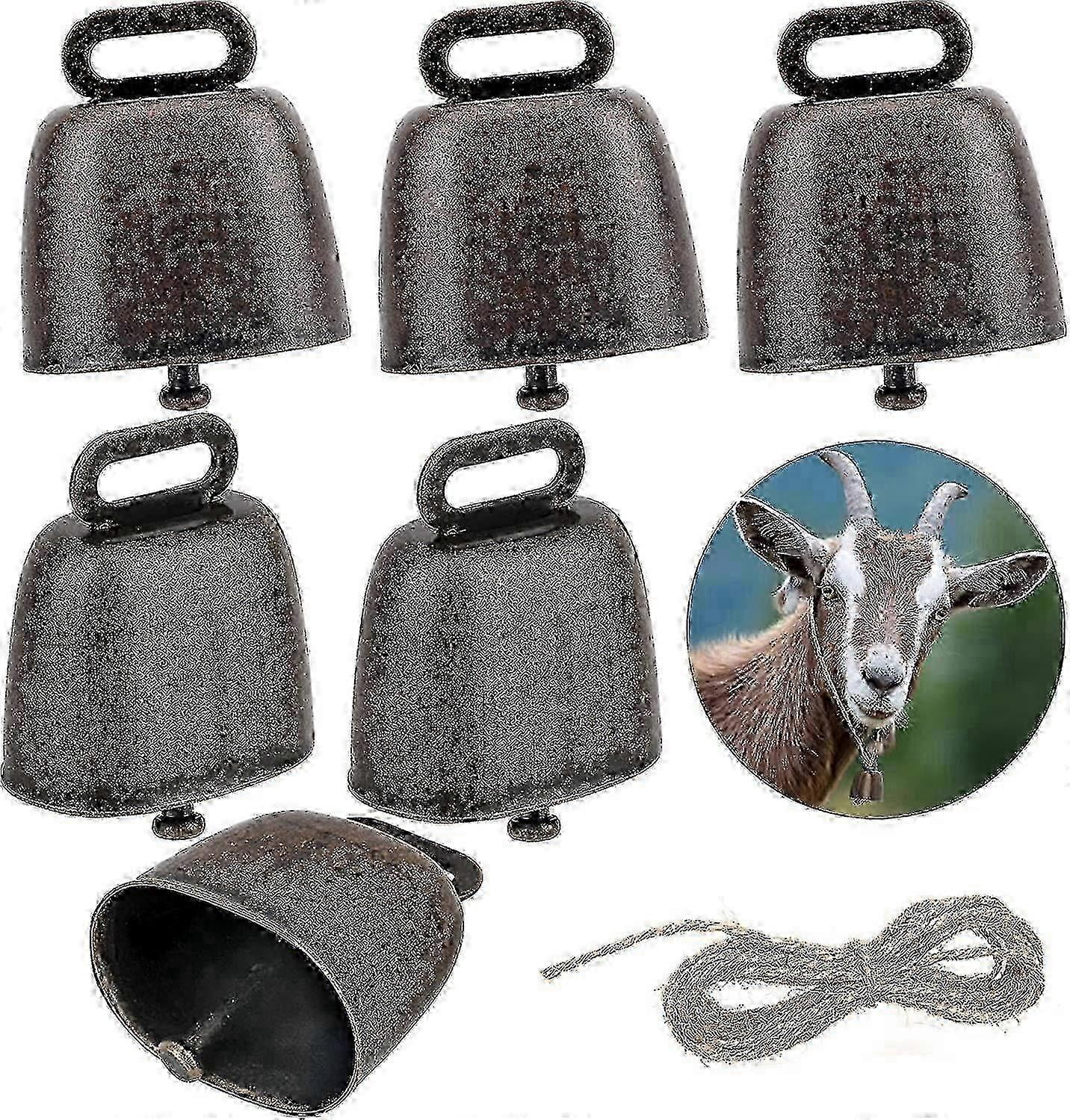 6 Piece Cow Bell, Sheep Cow Bells Pasture Bells, Copper Bells Cattle ...