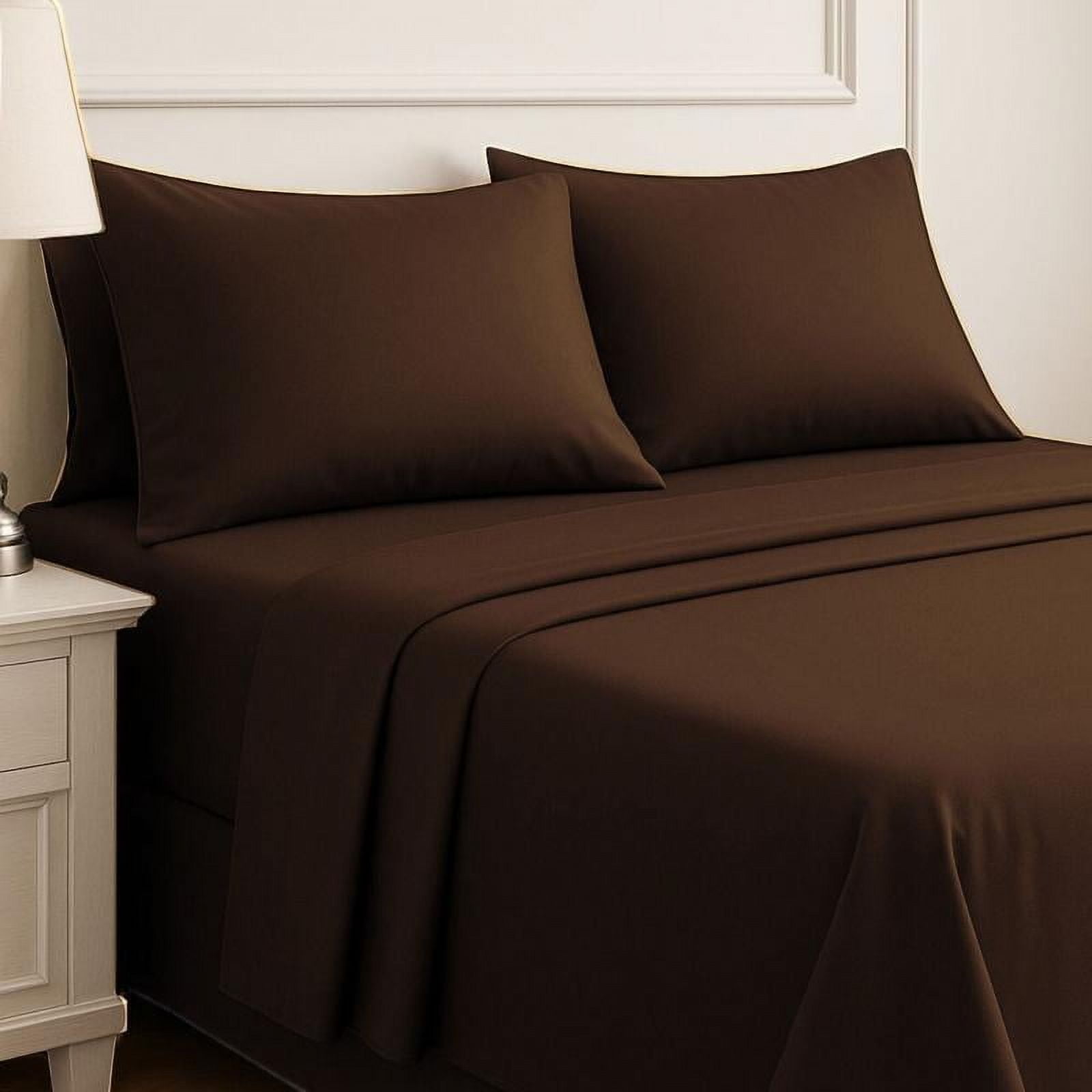 6-Piece Deep Pocket Bedding Set, Fitted and Flat Sheet, Hypoallergenic ...