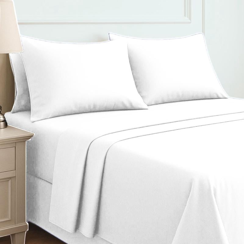 6-Piece Deep Pocket Bedding Set, Fitted and Flat Sheet, Hypoallergenic ...