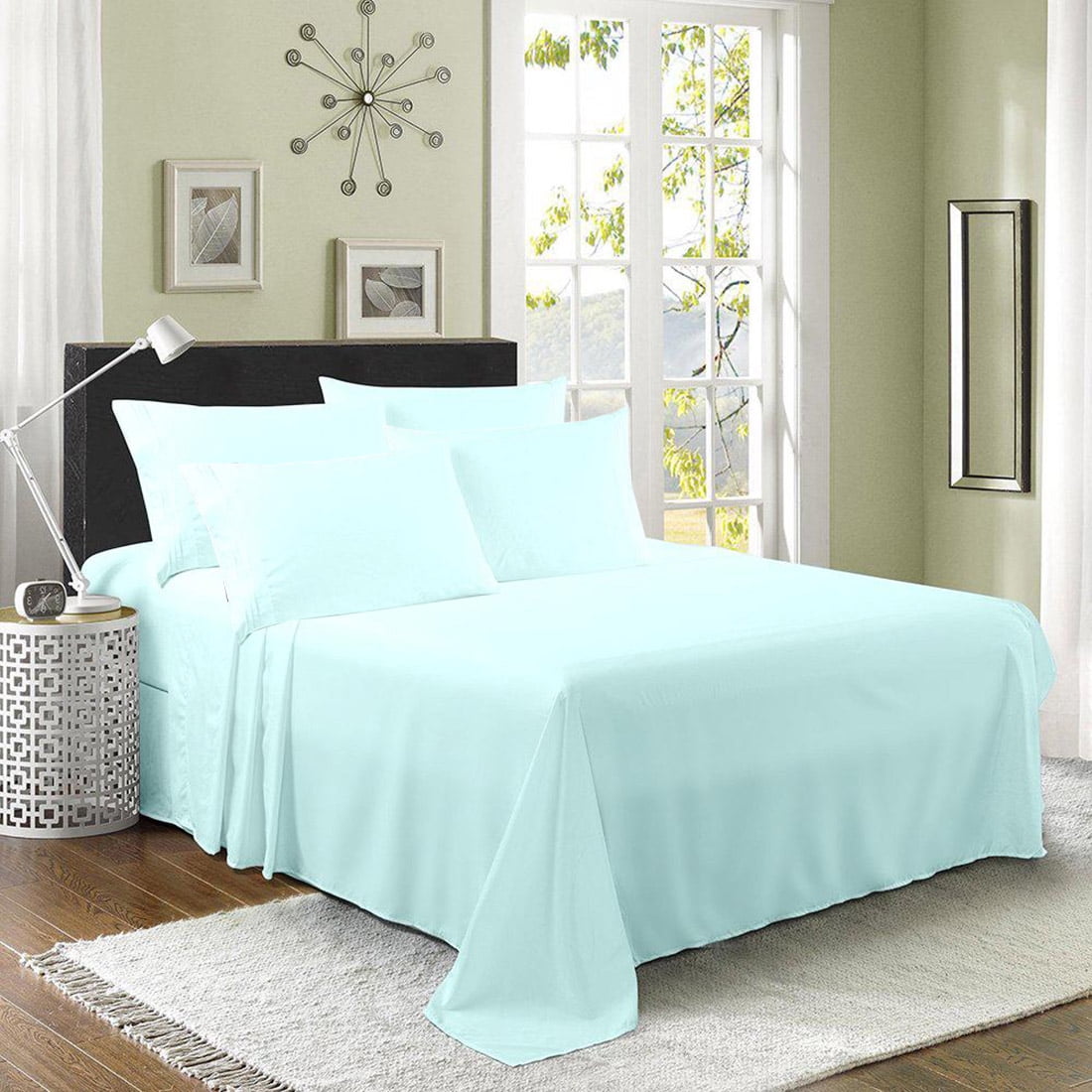 6 Piece Derived Rayon Bamboo Sheets,Bamboo Sheet Set-Deep Pockets ...