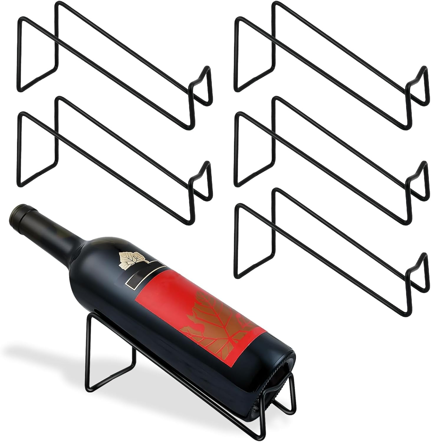 6-Piece Desktop Wine Rack Modern Single Bottle Champagne Rack Suitable ...