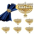 6-Piece Diamond-Encrusted Christmas Candle Holder Napkin Rings Set for ...
