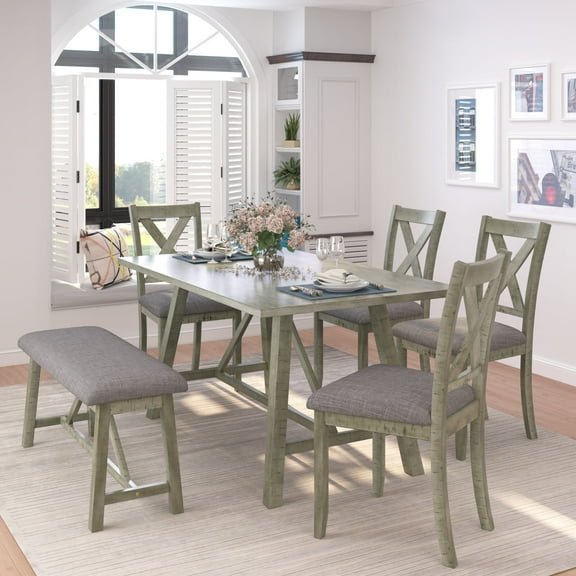 Dining Table Set for 4, Kitchen Table and Chairs for 4,5 Piece Kitchen ...