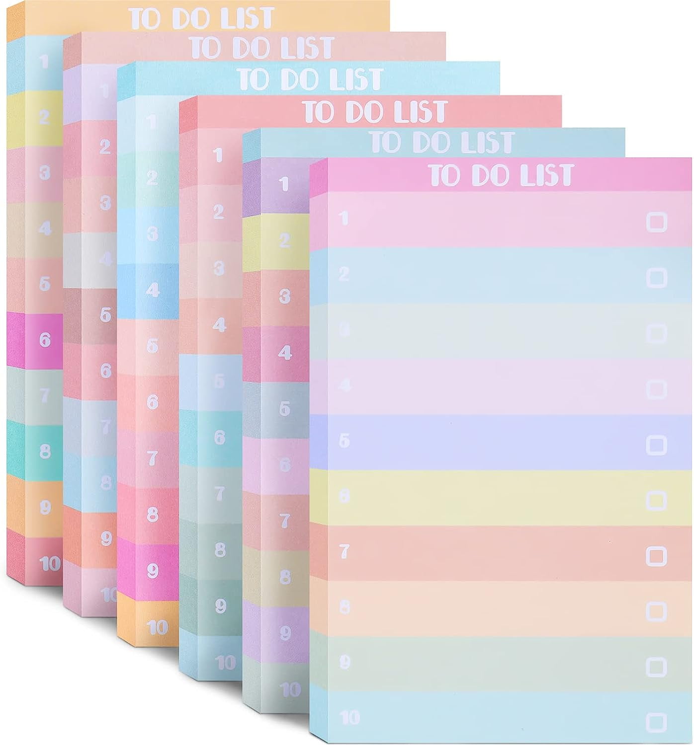 6 Piece to Do List Notes Daily Checklist Notebook Undated Memo Pad ...