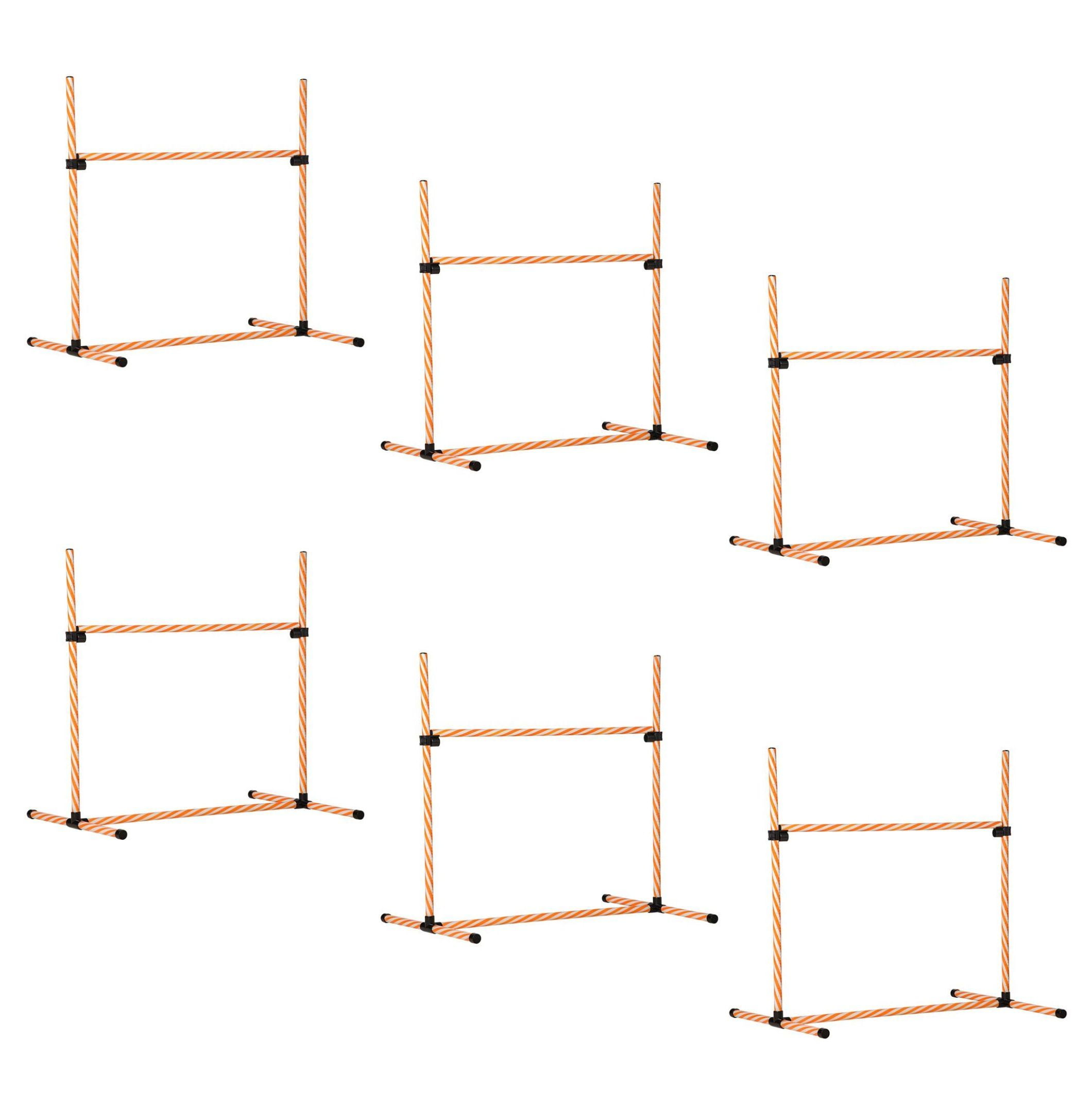 6 Piece Dog Agility Training Set with High Jump Hurdle Bar Adjustable ...