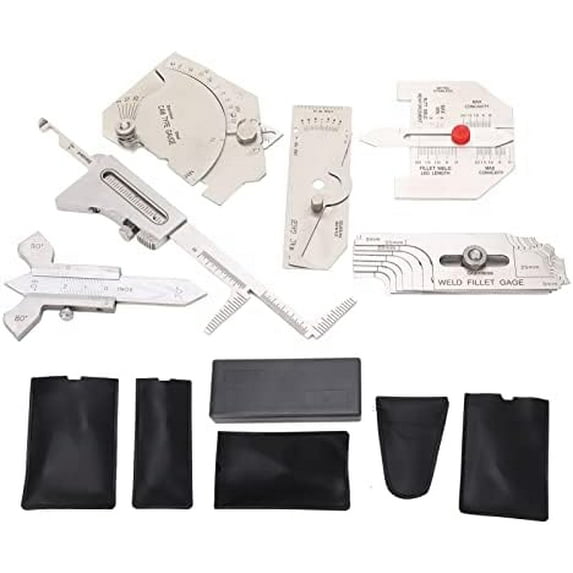 6 Piece Fillet Weld Set, Stainless Steel Metric Welding Inspection with ...