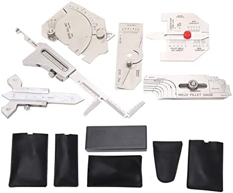 6 Piece Fillet Weld Set, Stainless Steel Metric Welding Inspection with ...