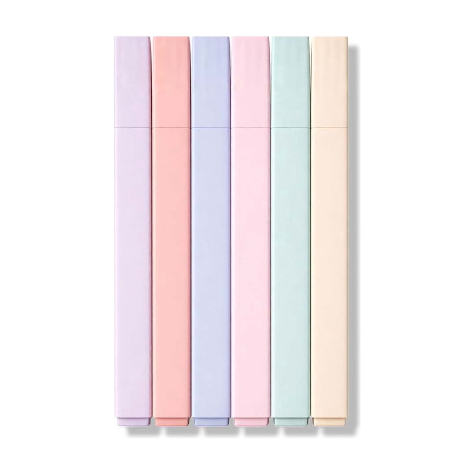6-Piece Fluorescent Marker Set, Assorted Color Highlighters, 10 ml Ink ...