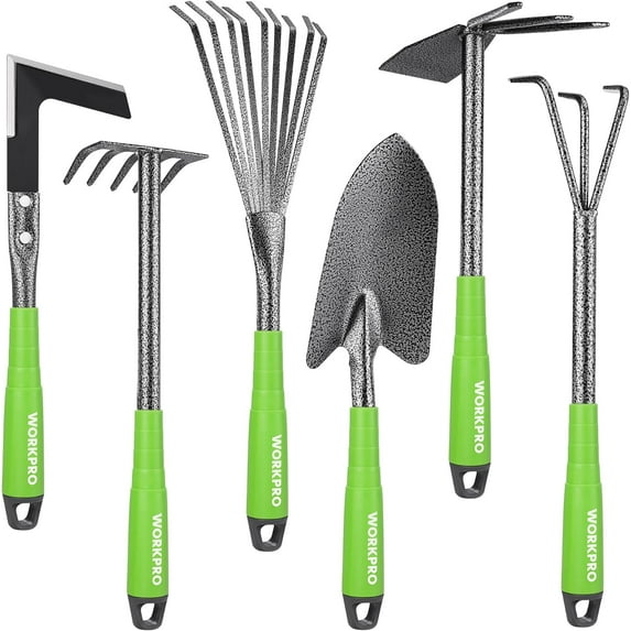 6-Piece Garden Tool Set, Heavy Duty Gardening Hand Tools with Soft ...