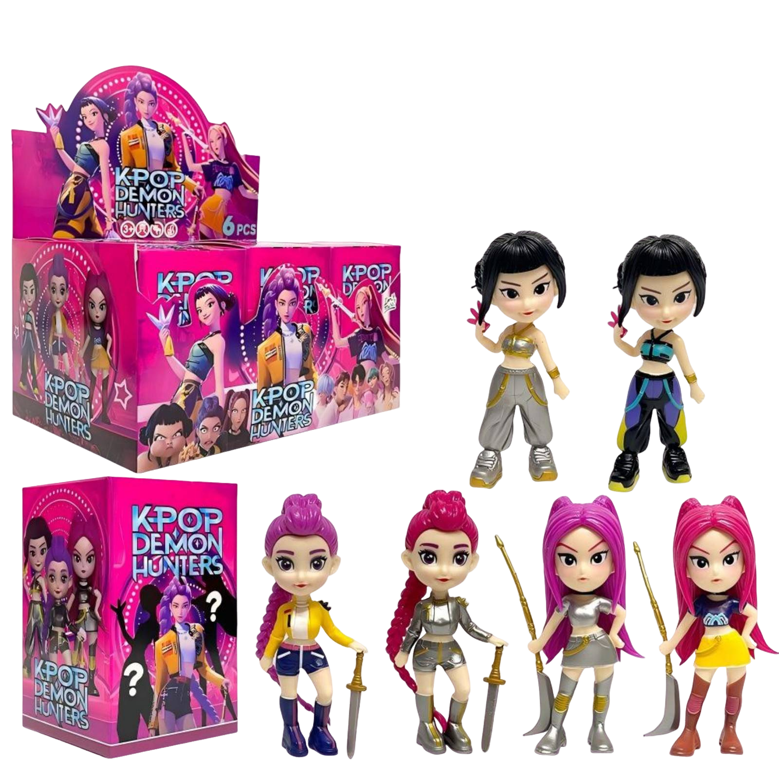 6-Piece Girl Group PVC Dolls, Movie Anime Style Figurines, Collectible ...