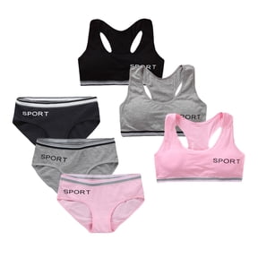 dELiA*s Girls' Training Bra - 3 Pack A-Cup Molded Wire-Free Microfiber ...