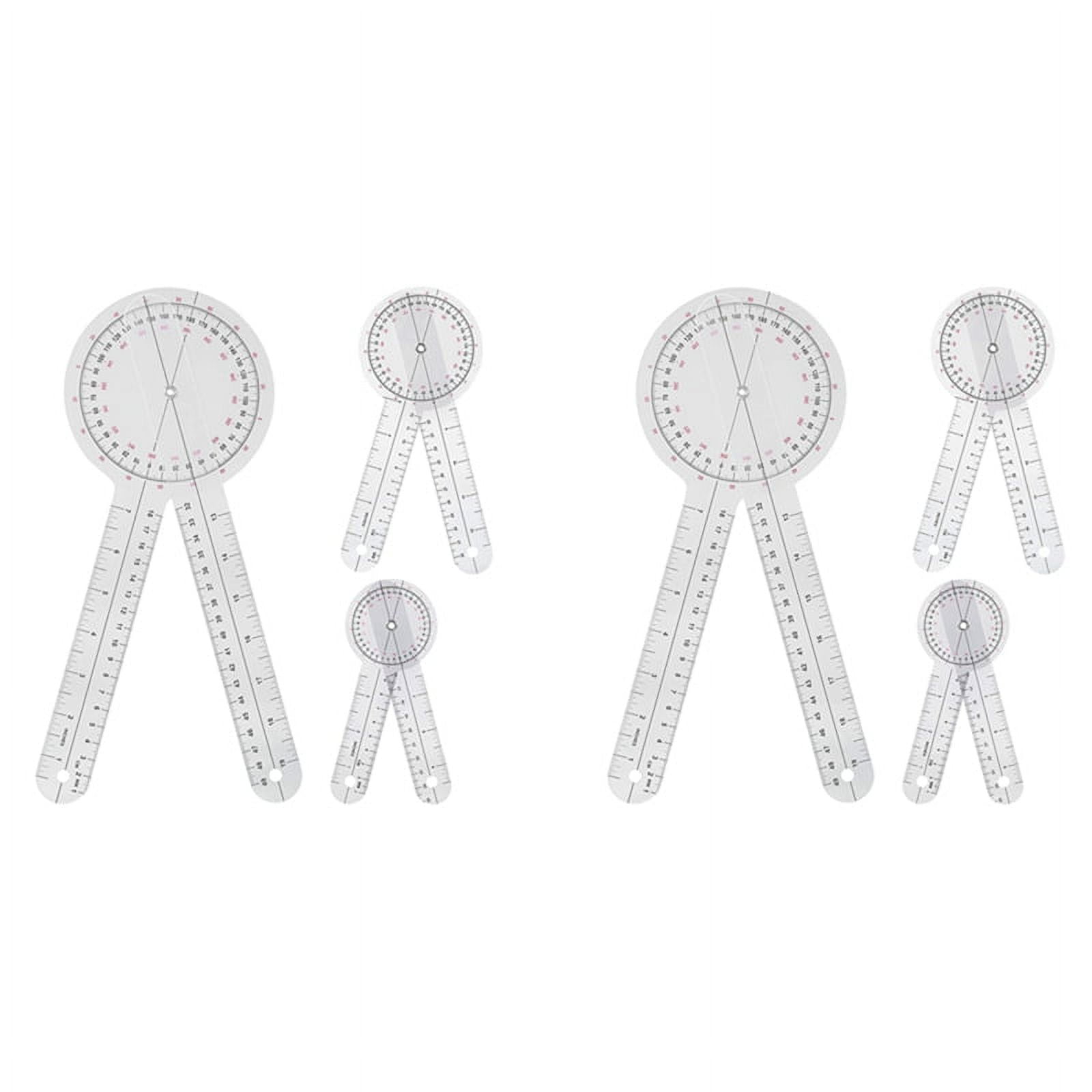6-Piece Goniometer 6/8/12 Inch Occupational Therapy Protractor Tool ...