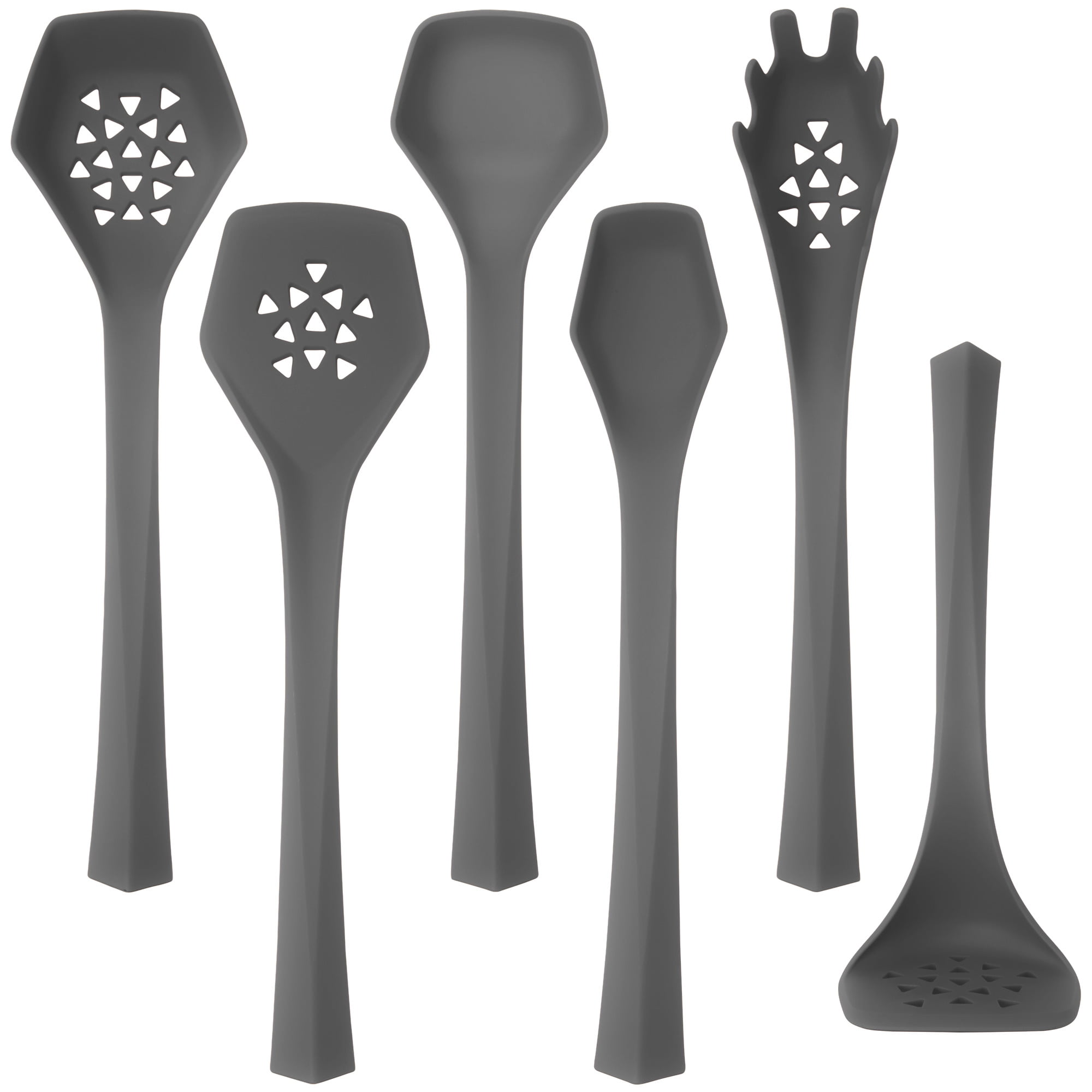 6 Piece Heavy Duty Kitchen Utensil Set // Gray - Walmart.com