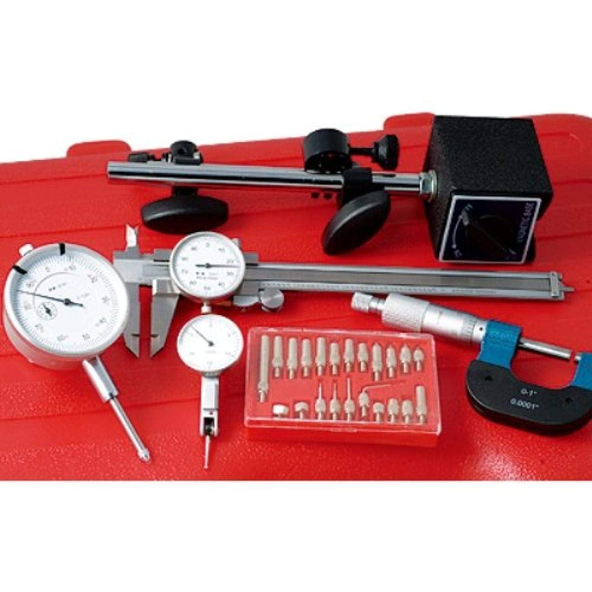 6 Piece Inspection Kit Caliper, Magnetic Base, Indicators, Micrometer ...