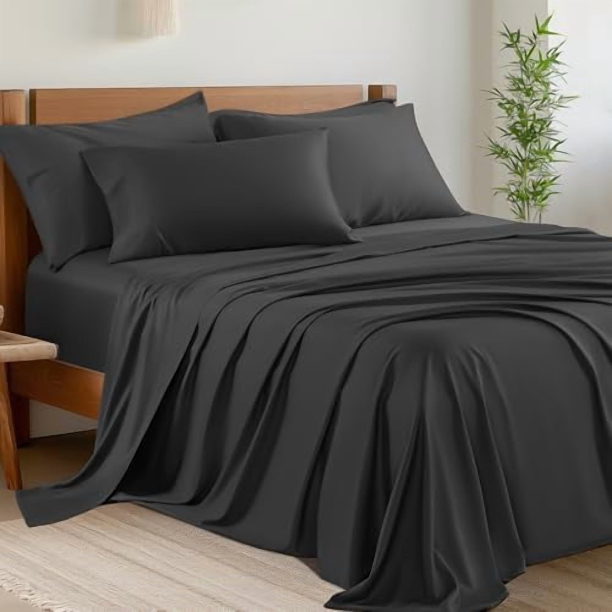 6 Piece King Sheet Sets, Cooling Sheets, Blend Rayon Derived from ...