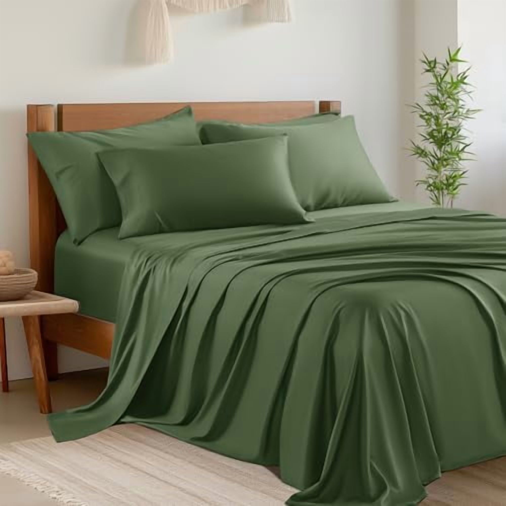 6 Piece King Sheet Sets, Cooling Sheets, Blend Rayon Derived from ...
