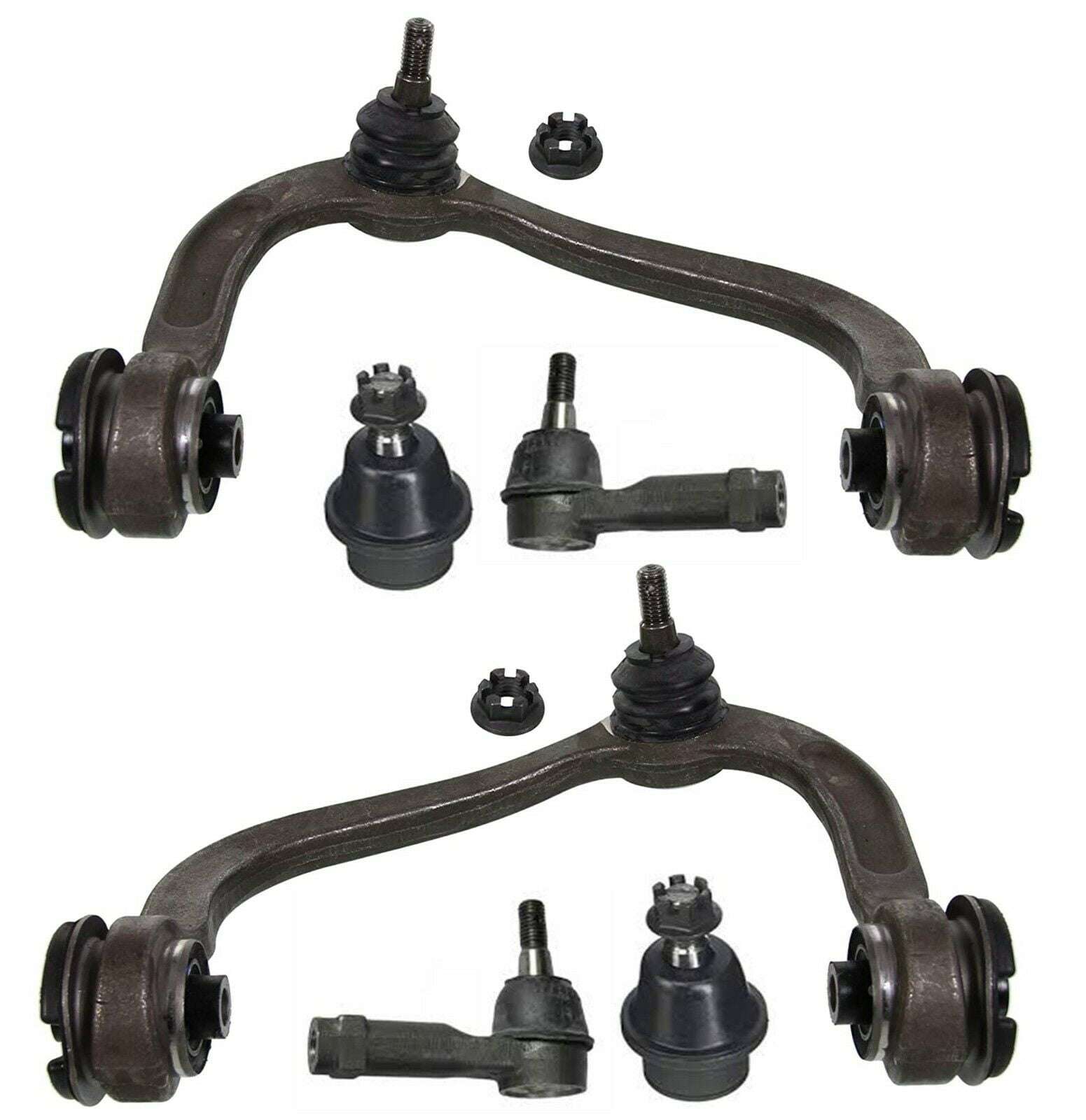 6 Piece Kit Lower Ball Joints Upper Control Arms Outer Tie Rod Ends ...