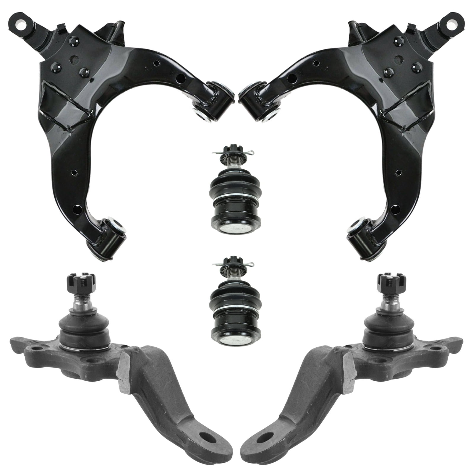6 Piece Kit Lower Control Arms with Upper & Lower Ball Joints for ...