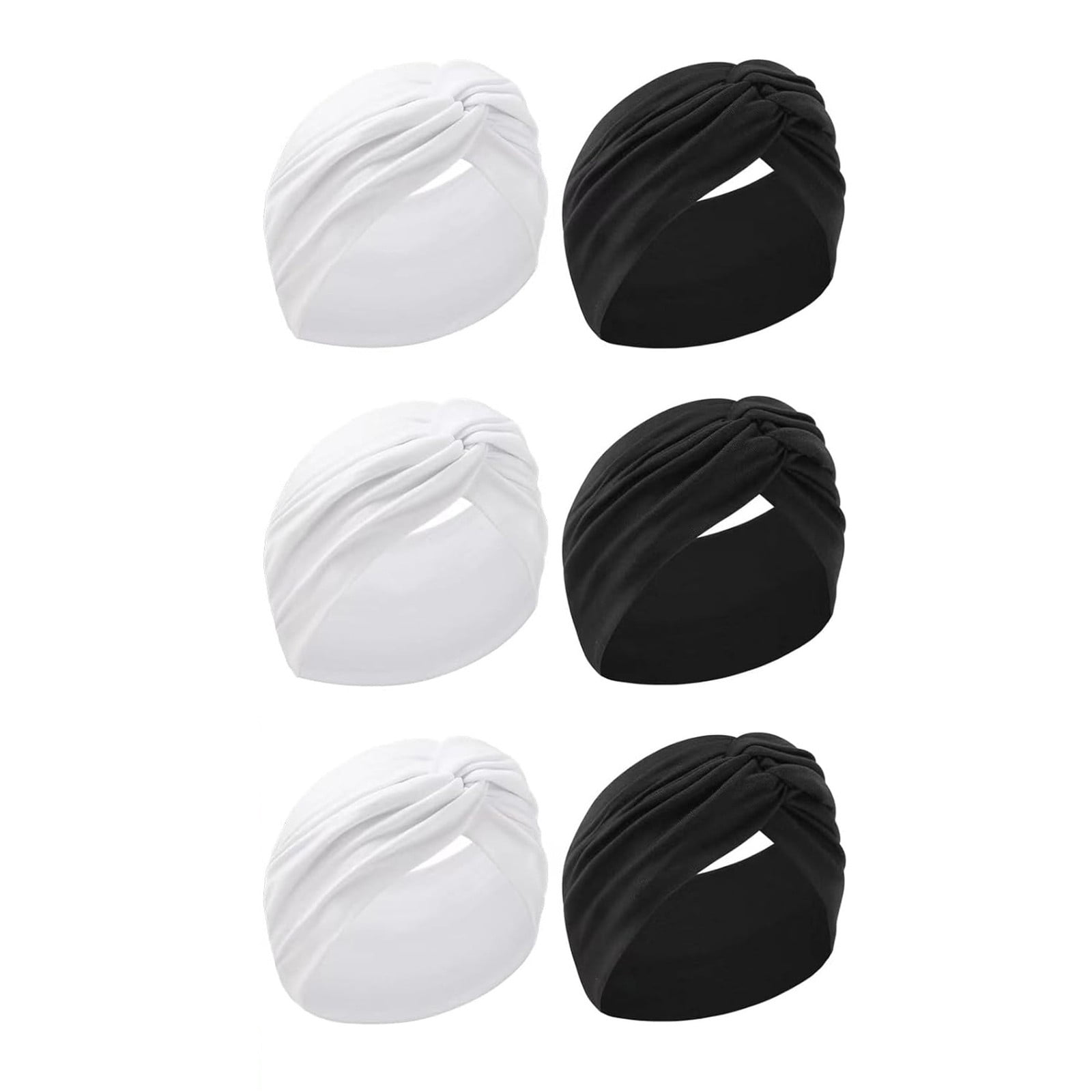 6-Piece Knotted Turban Headbands for Women, Soft Elastic Hair Wrap Set ...