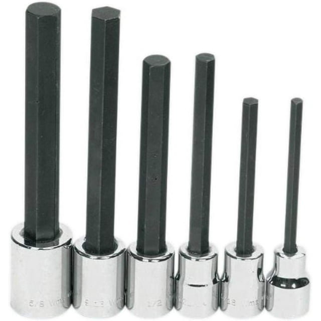 6-Piece Long Hex Bit Socket Set - Walmart.com