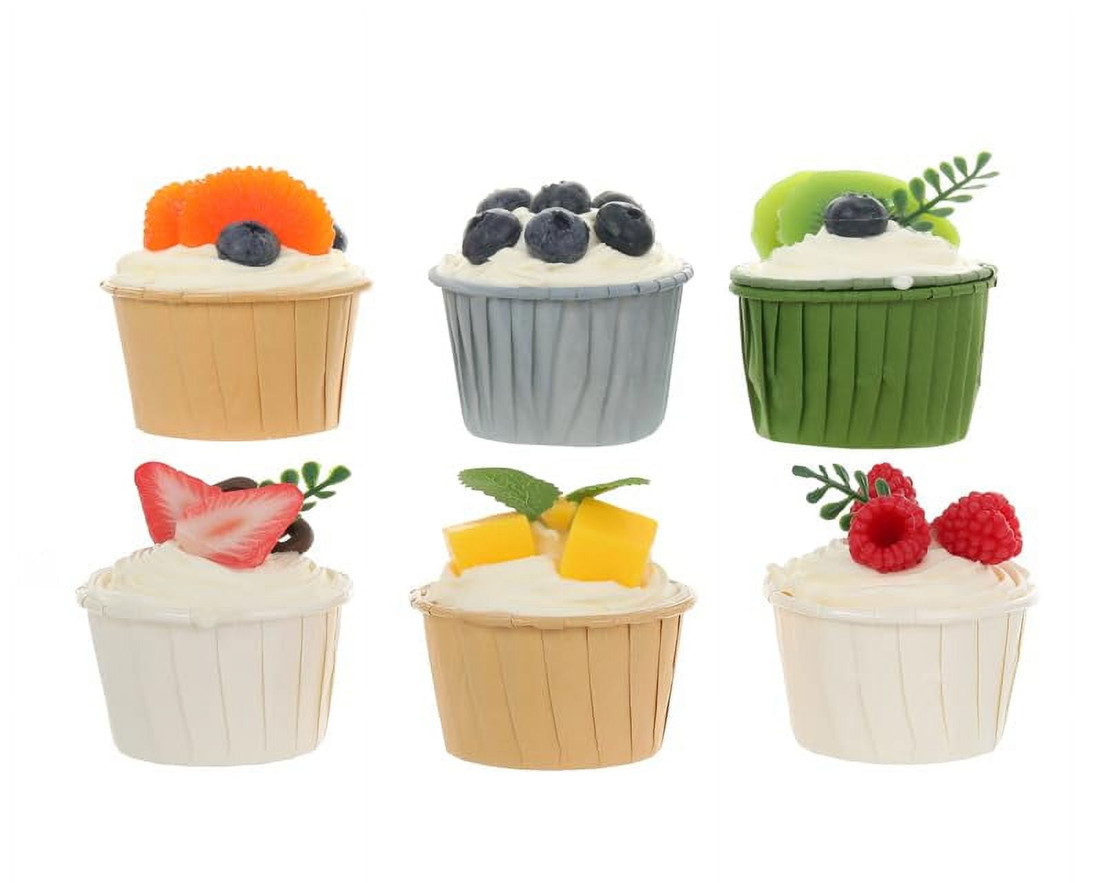 6 Piece Magnetic Faux Display Cupcake Artificial Cake Decoration ...