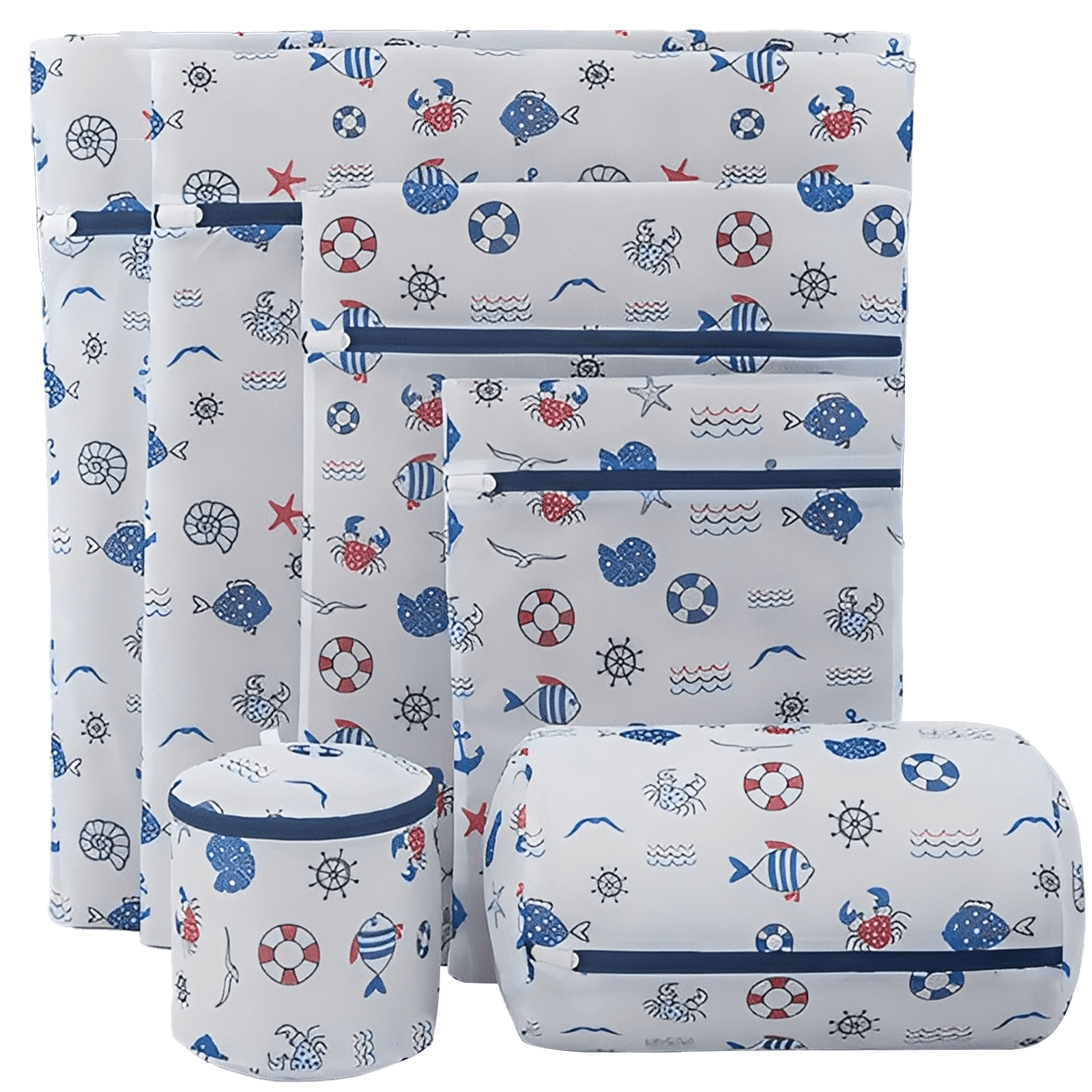 6-Piece Mesh Laundry Bags Set for Washing Machine, Delicates Bags for ...