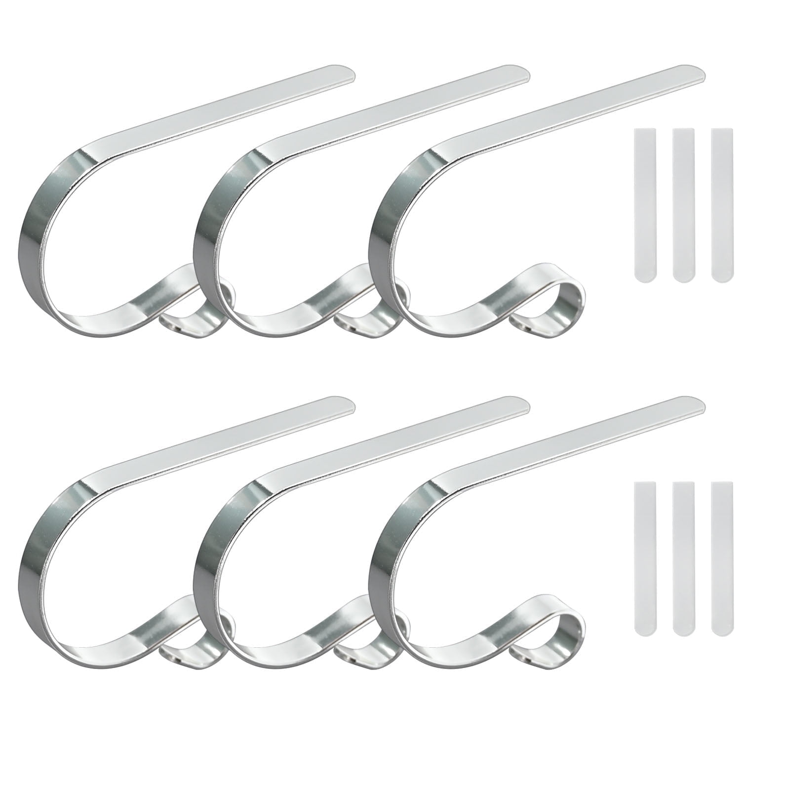 6-Piece Metal Christmas Stocking Holder Set - Non-Slip Mantel Hooks for ...