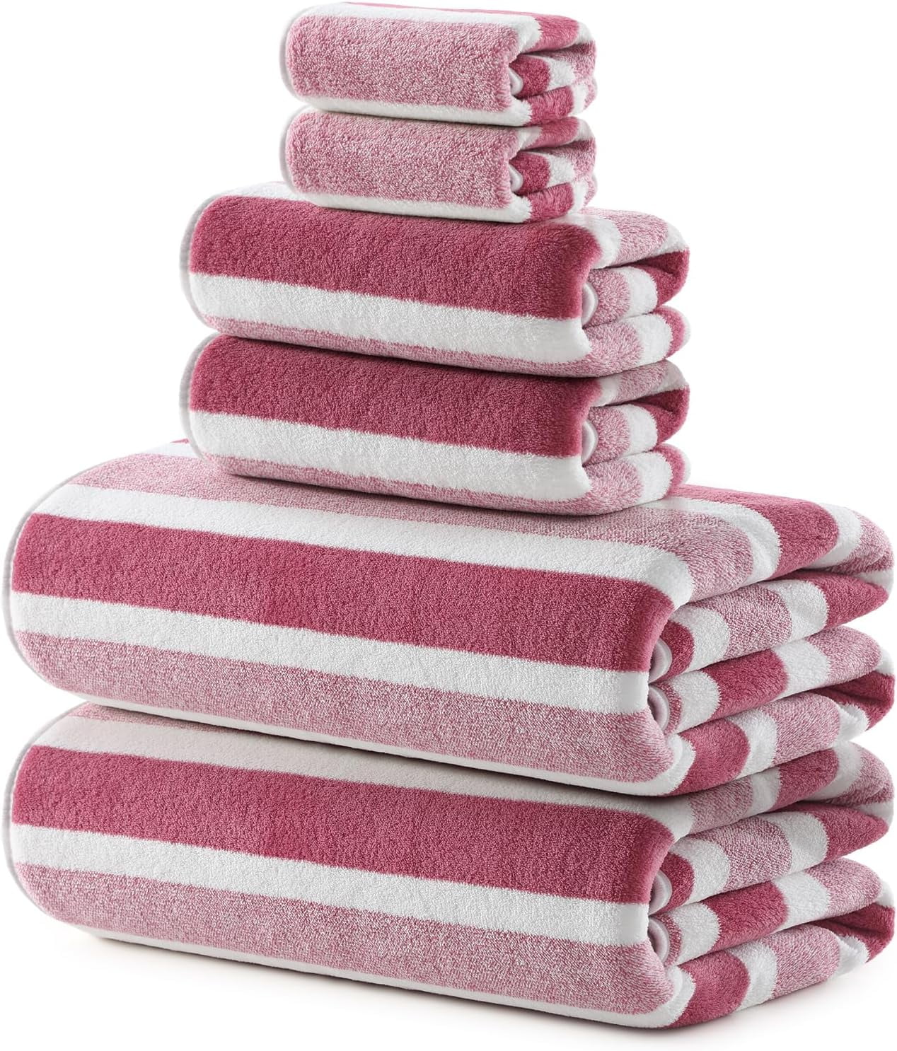 6-Piece Microfiber Bath Towel Set, Ultra Soft, Highly Absorbent & Quick ...