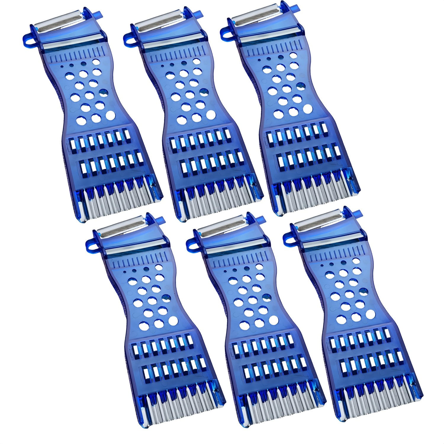 6-Piece Multifunctional Potato Shred Cutter And Plastic Peeler Set ...