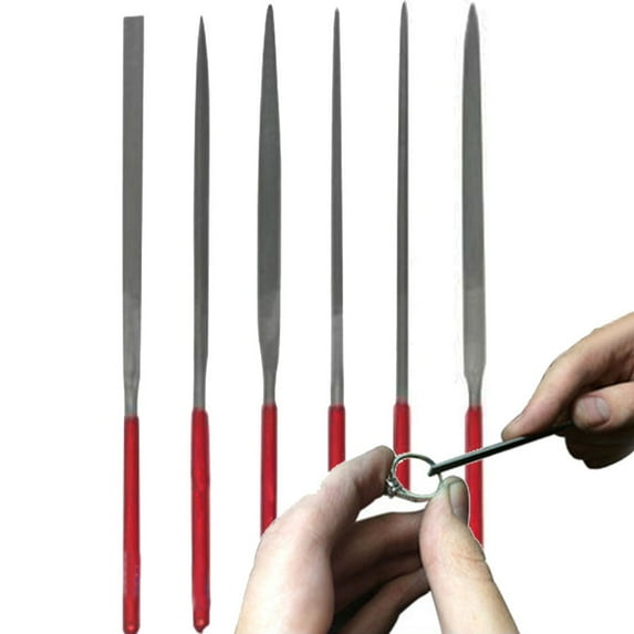 6-Piece Needle File Set Fine Cut Hardened Steel Jewelry Craft Hand ...