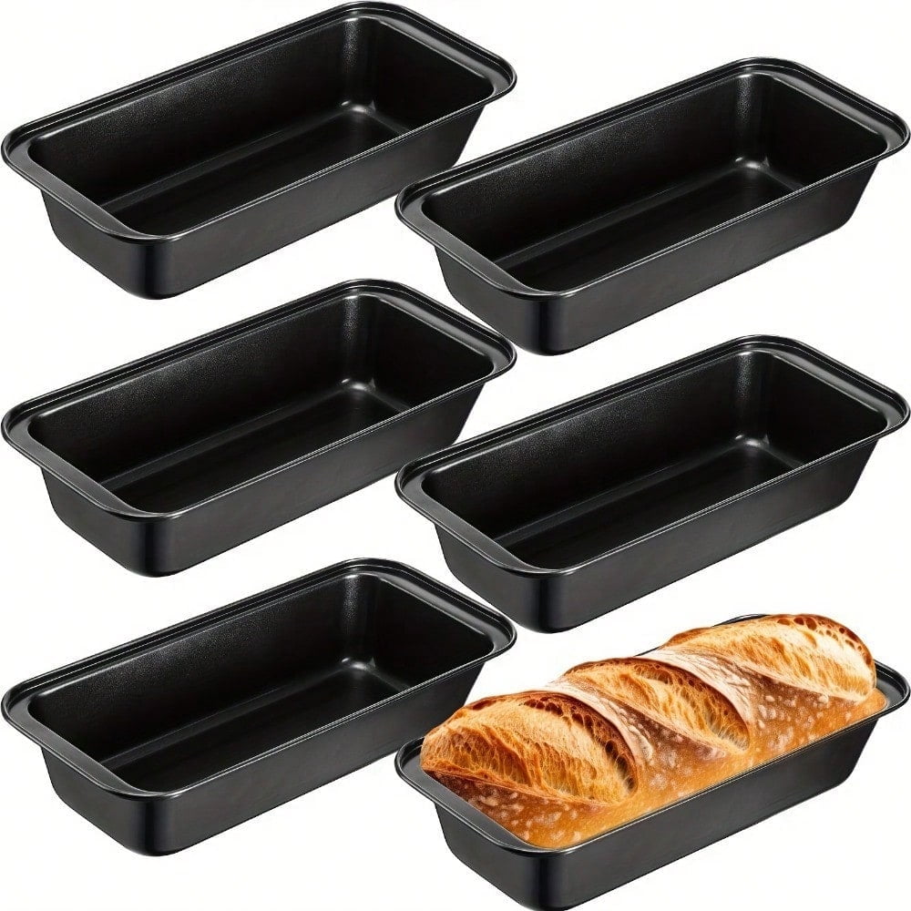 6-Piece Non-Stick Bread Pan Bread Pan Carbon Steel Kitchen Baking Tin ...