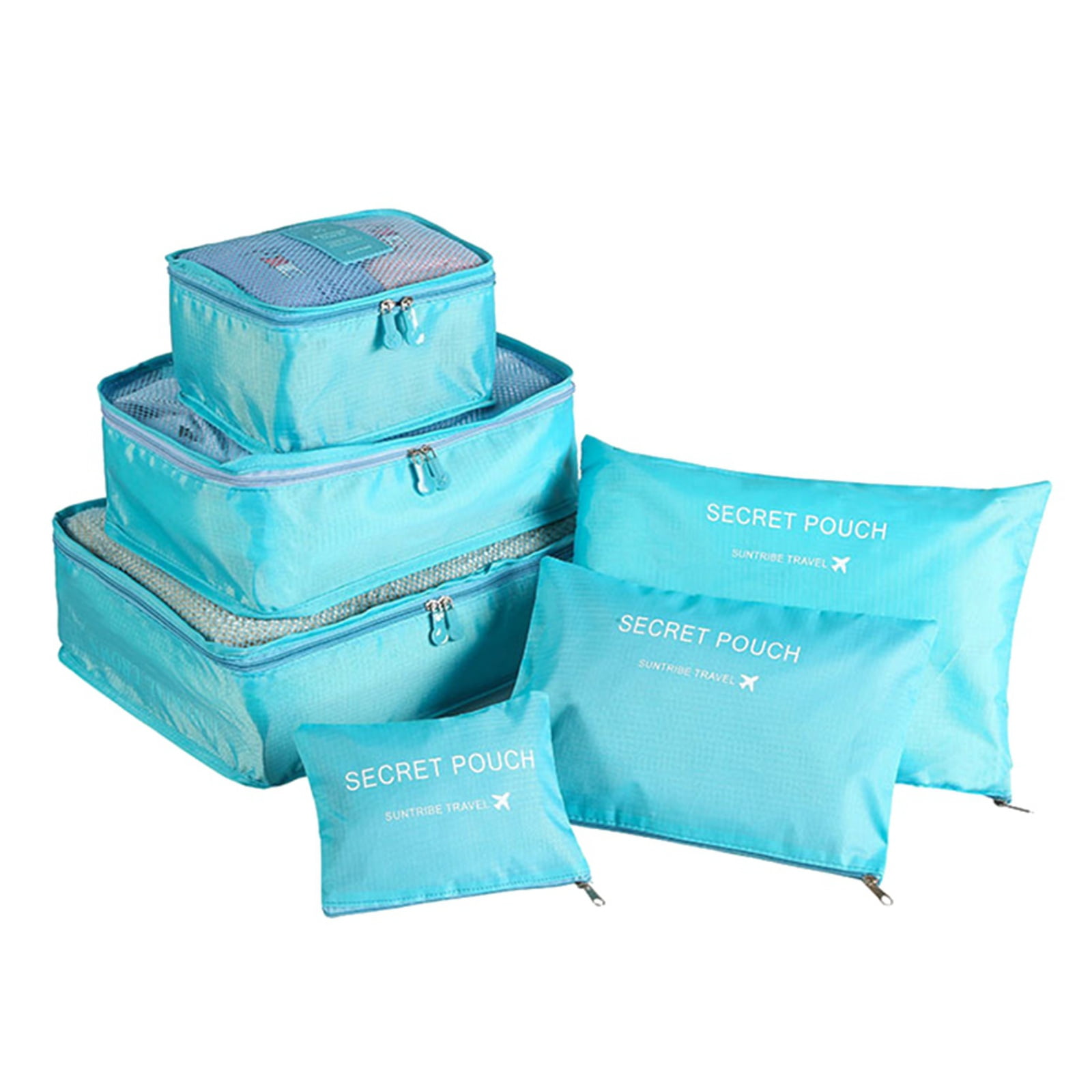 6 Piece Packing Travel Organizer Zipper Cubes Set,Packing Cubes Luggage ...