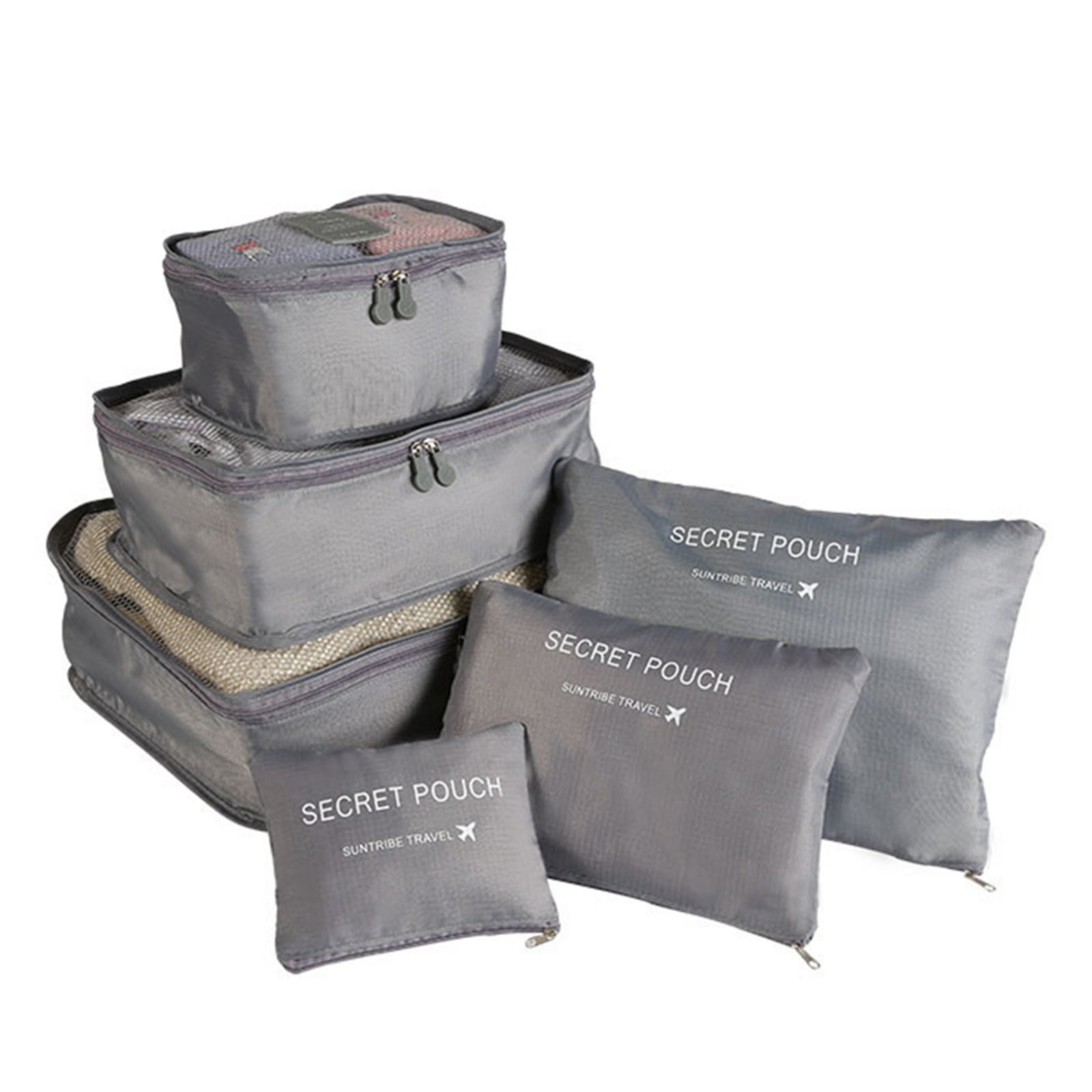 6 Piece Packing Travel Organizer Zipper Cubes Set,Packing Cubes Luggage ...