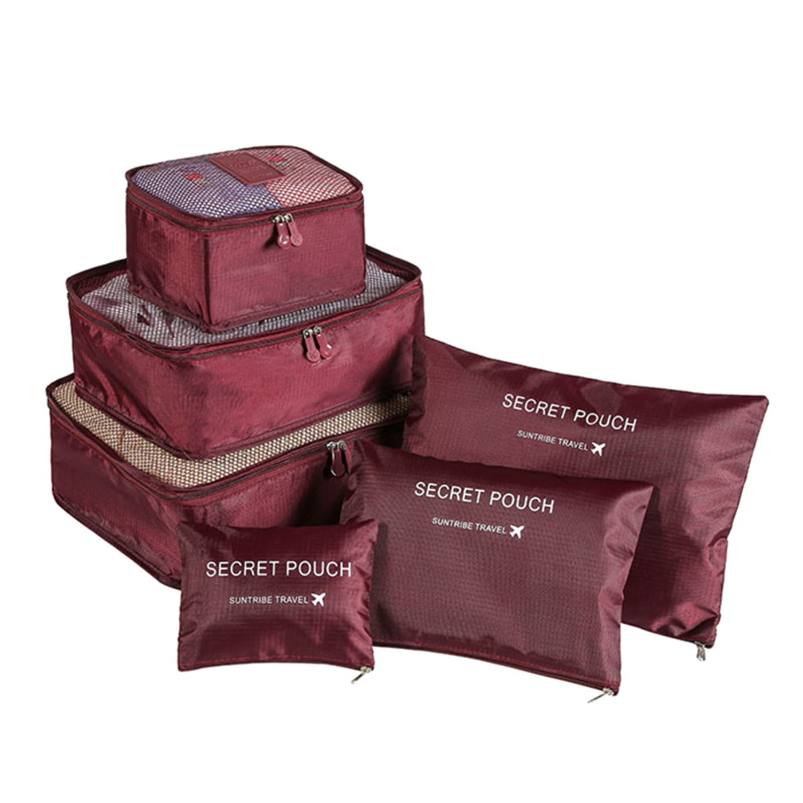 6 Piece Packing Travel Organizer Zipper Cubes Set,Packing Cubes Luggage ...