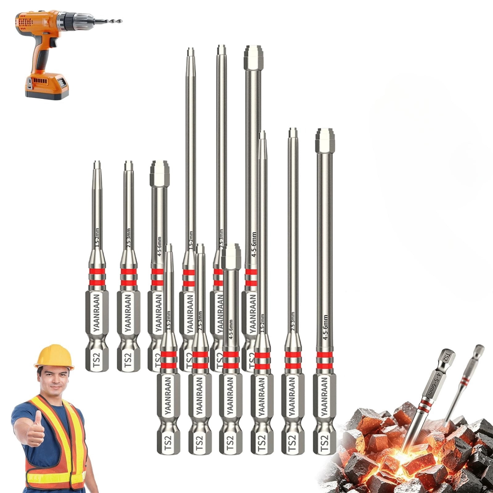6-Piece Pagoda Hex Screwdriver Bit Set,Magnetic Hex Shank Drill Bits ...