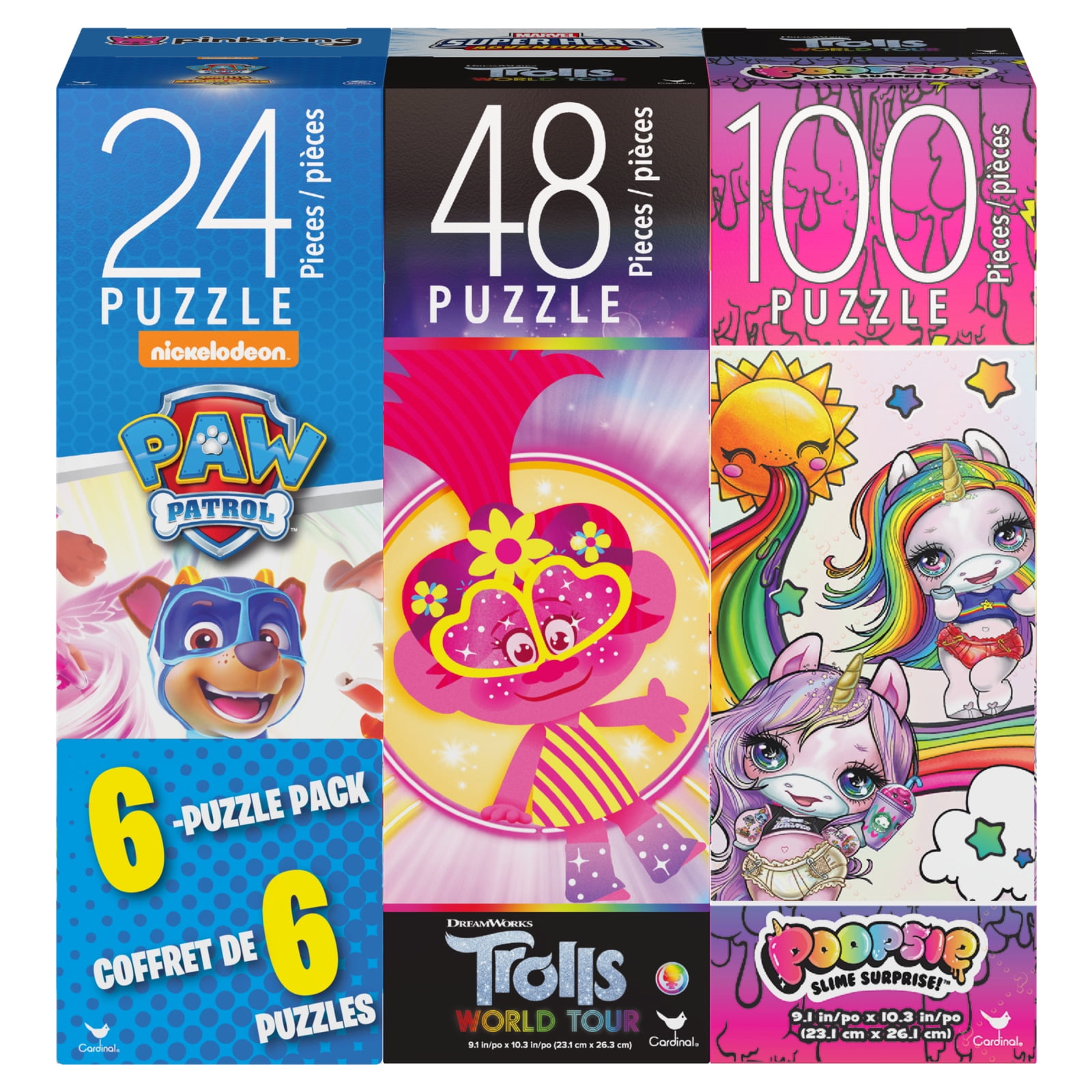 6-Piece Party Pack of Licensed Puzzles - Walmart.com