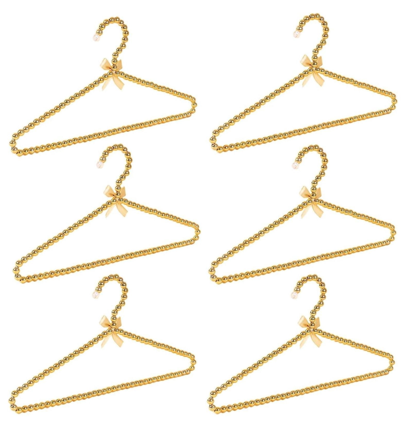 6-Piece Pearl Clothes Hanger Set Wedding Hanger Bridal Bridesmaid ...