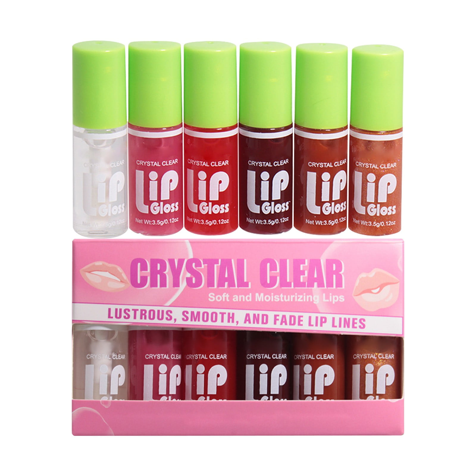 6-Piece Plumping Lip Oil Set - Shiny, Moisturizing & Glossy Tinted Care ...