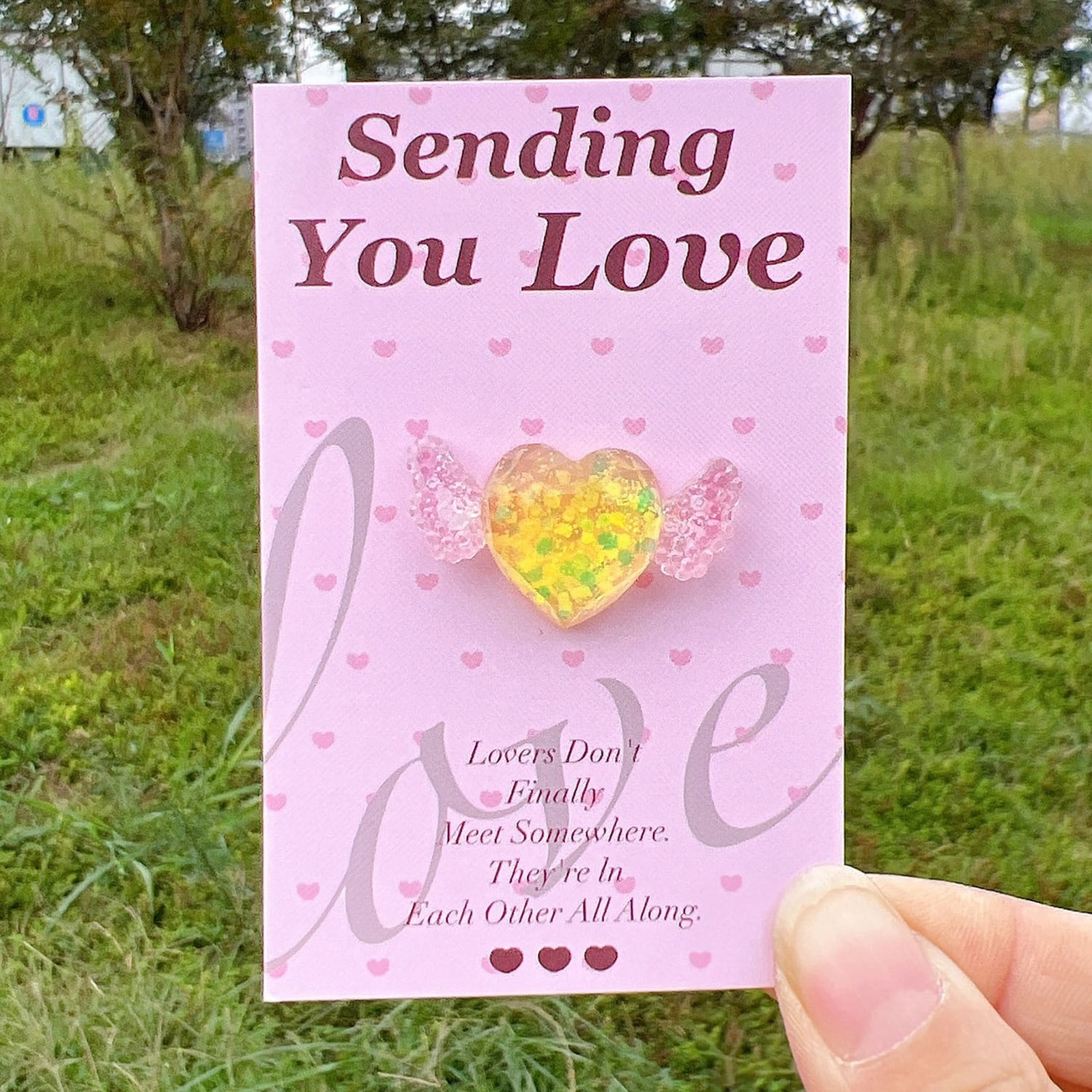 6 Piece Pocket Card Set Diy Cross Border Valentine'S Hug Heart Cards ...