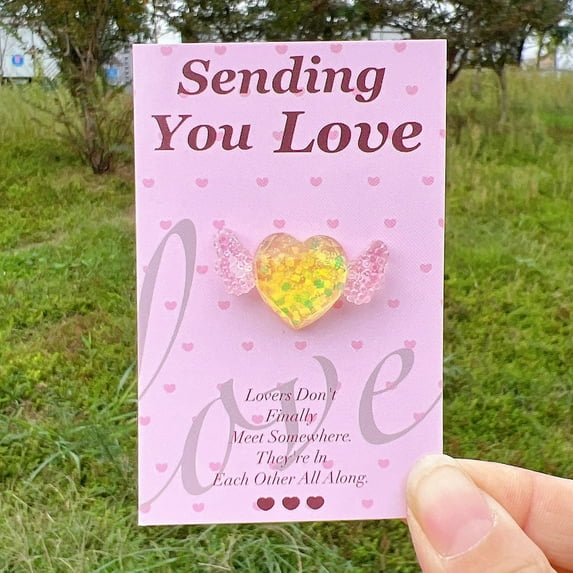 6 Piece Pocket Card Set Diy Cross Border Valentine'S Hug Heart Cards ...