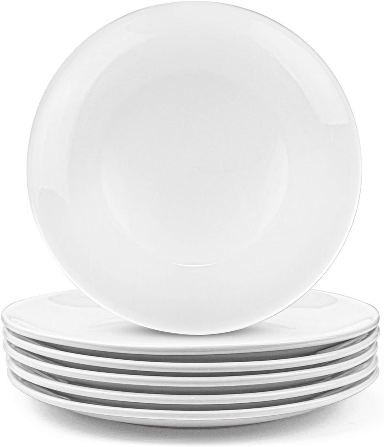6 Piece Porcelain Dinner Plates, Approximately 10 Inch Round Salad ...