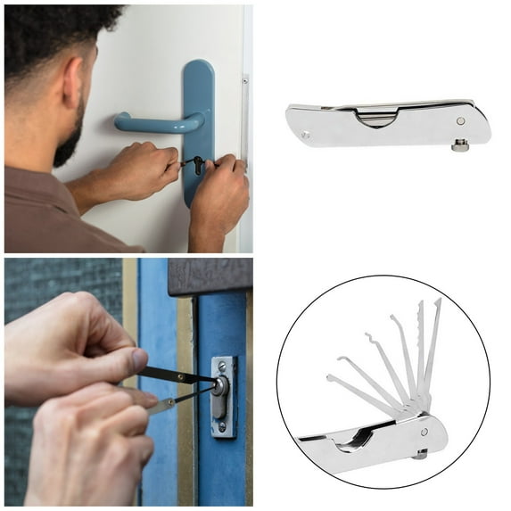 6 - Piece Portable Stainless Steel Comb Lock Picks Set - Ideal for ...